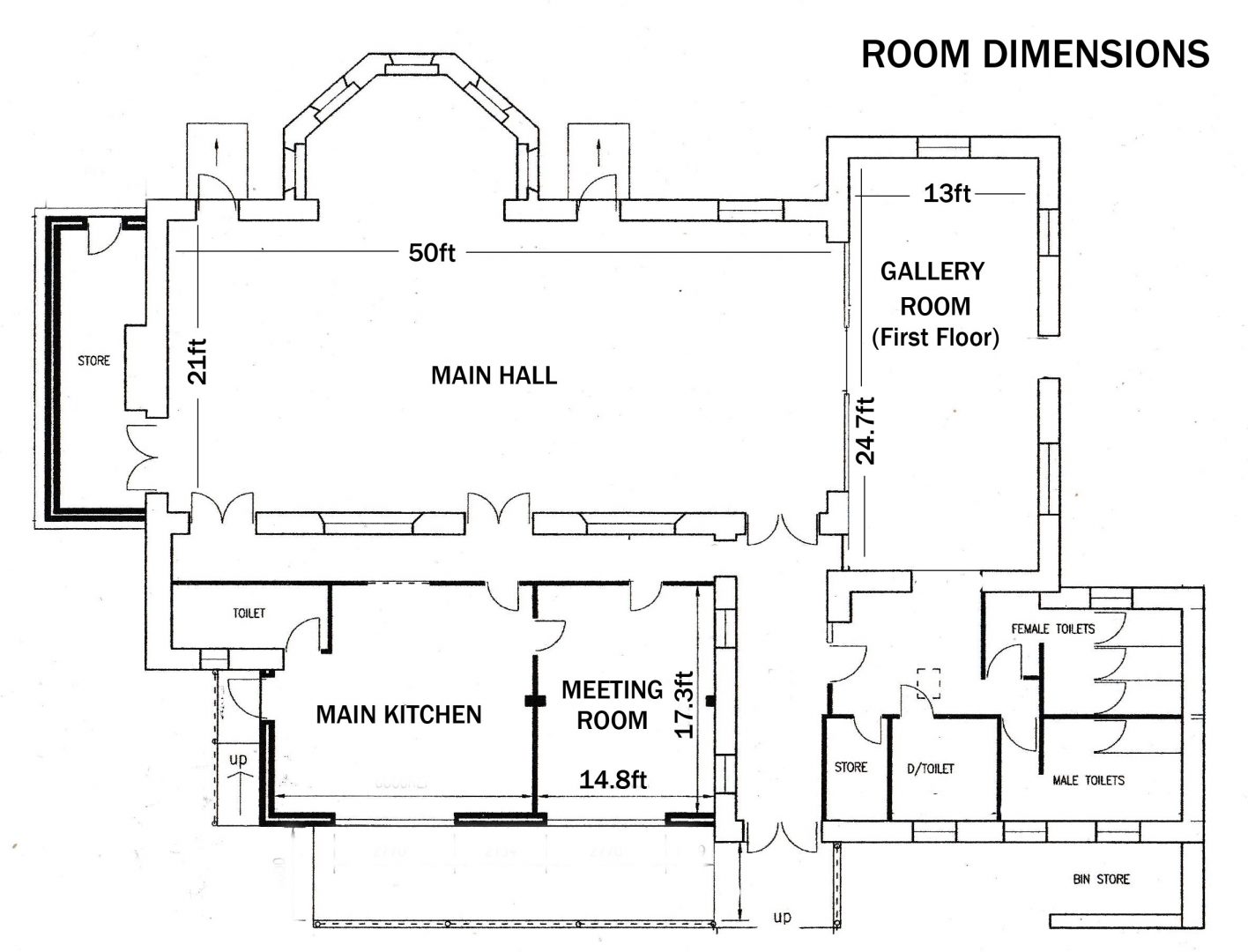 Room Dimensions – Henbury Village Hall